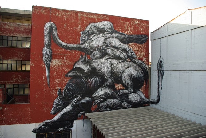 "Animal" Street Art By ROA | FREEYORK