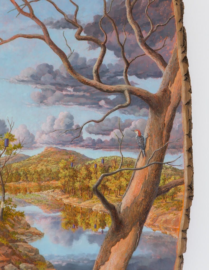Stunning Paintings On Fallen Tree Logs Mirror Their Natural Origins ...