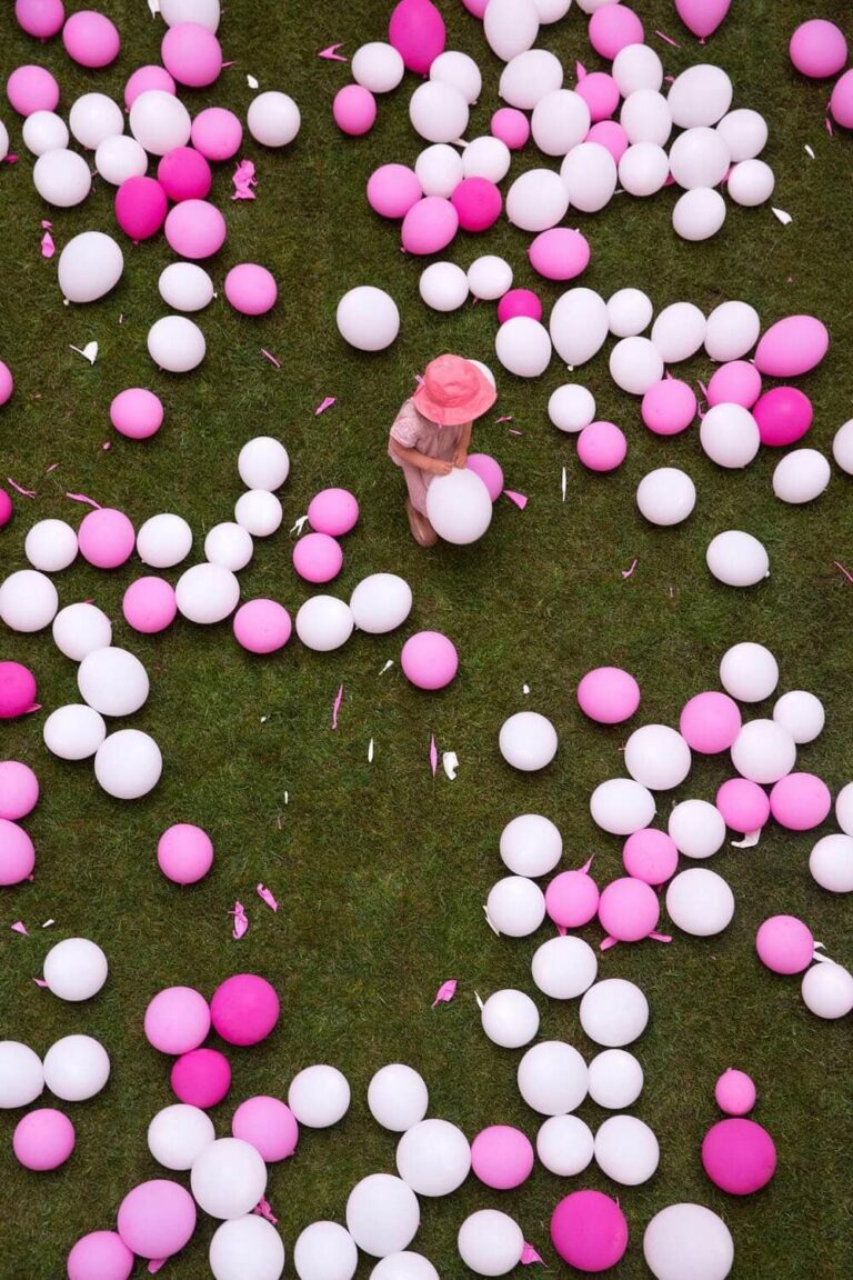 A Ceiling Of Balloons Mimics The Fall Of Cherry Blossoms | FREEYORK