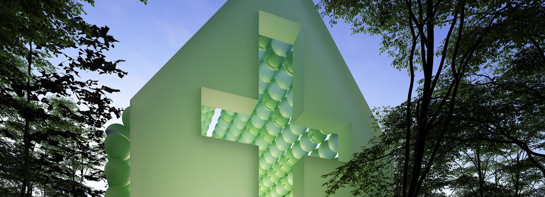 A French Architect Created A Green Chapel Of Spheres That Can Be ...