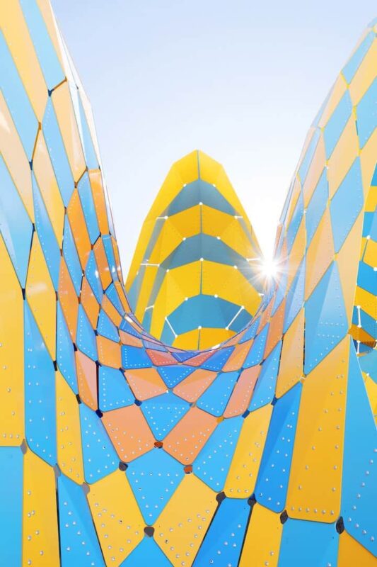 The Very Many Studio Designed Facade Of A Colorful Pavilion In Texas ...