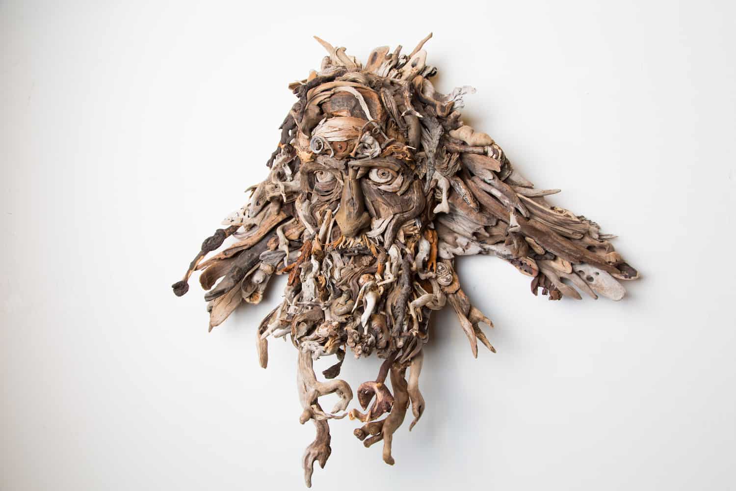 Artist Assembles Sculptures Of Mythical Characters From Found Wood ...