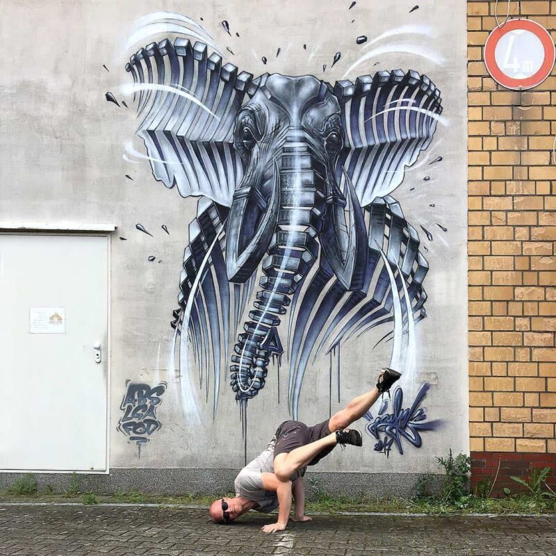 German Street Artist Merges Animals With Mechanical Elements | FREEYORK