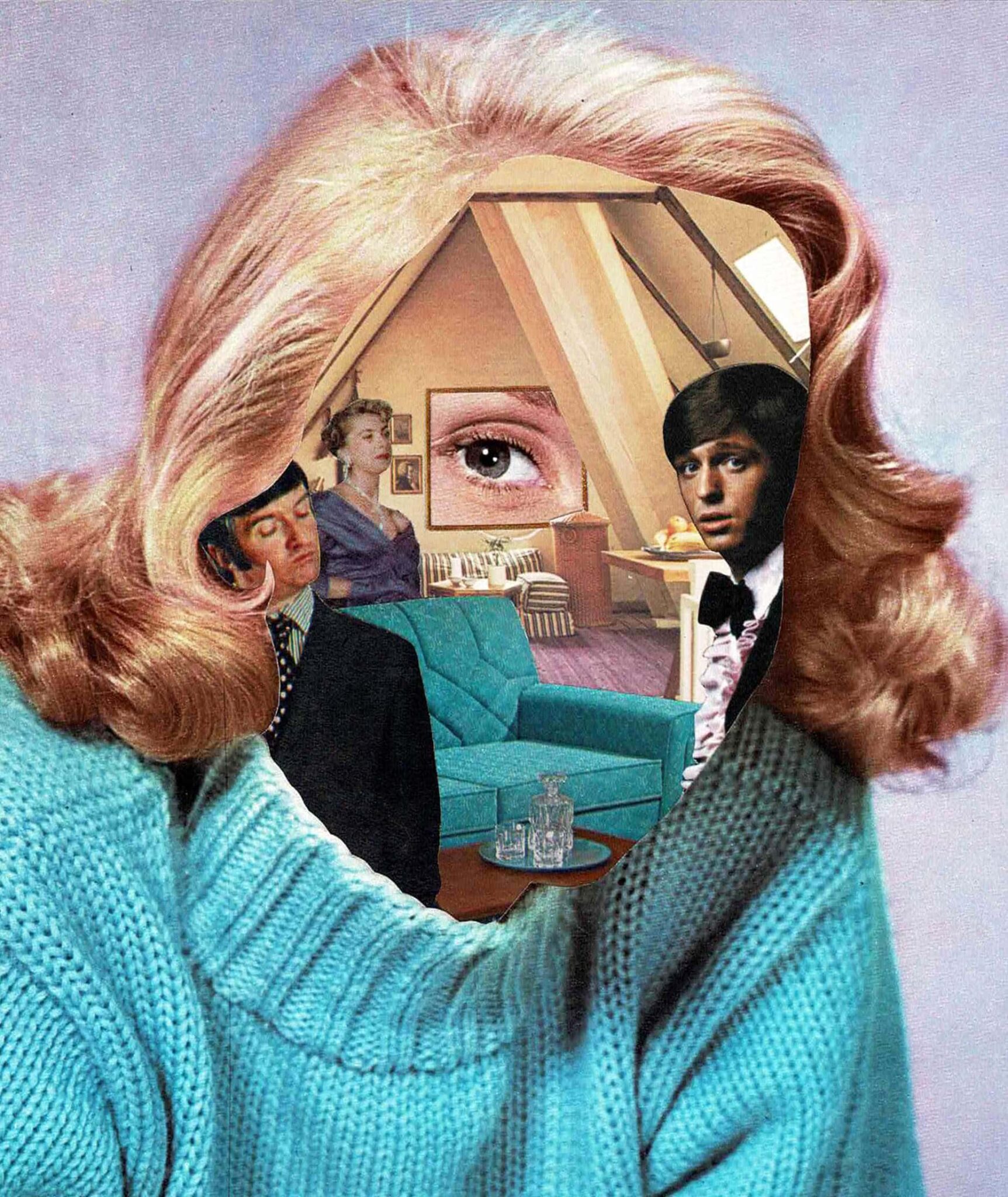 Shane Wheatcroft's Collages: Perfectly Coiffed Characters In A World Of ...