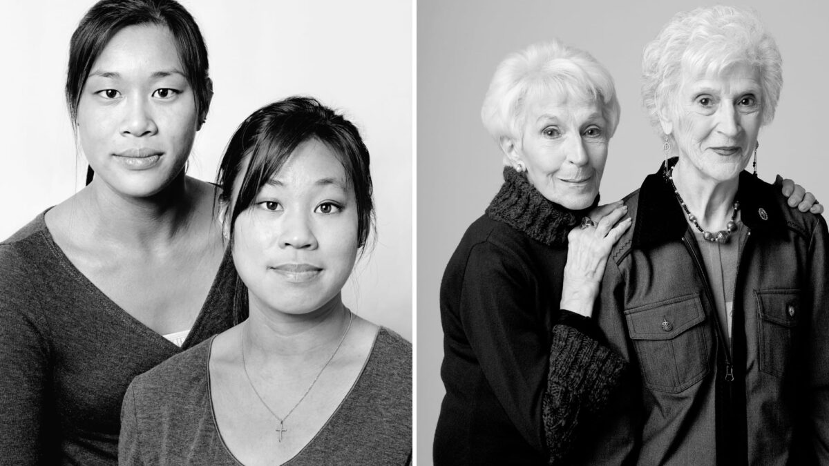 Black & White: Non-Identical Twins Lucy And Maria Aylmer From ...